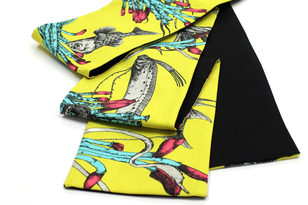 Deep Sea Creatures Cotton Obi belt- Modern Antenna – SALZ Tokyo